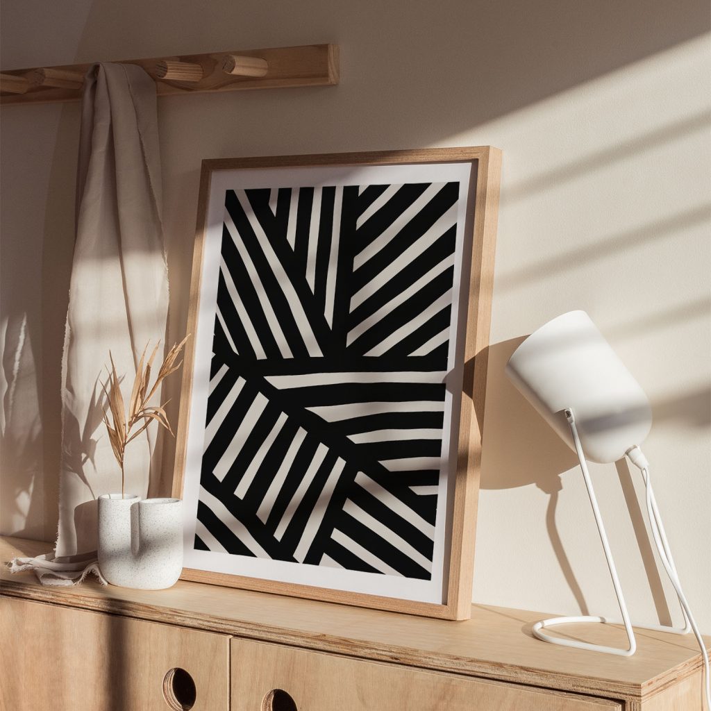 Splendid composition of black lines - Wall Art, Hanging Wall Decor ...