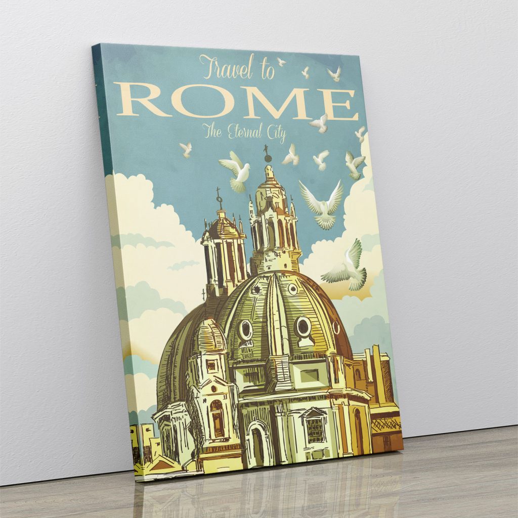 Travel to Rome Poster - Wall Art, Hanging Wall Decor, Home Decor ...
