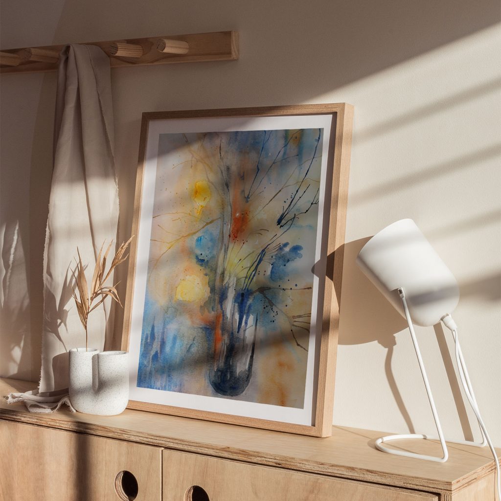 Abstract dry tree painting - Wall Art, Hanging Wall Decor, Home Decor ...