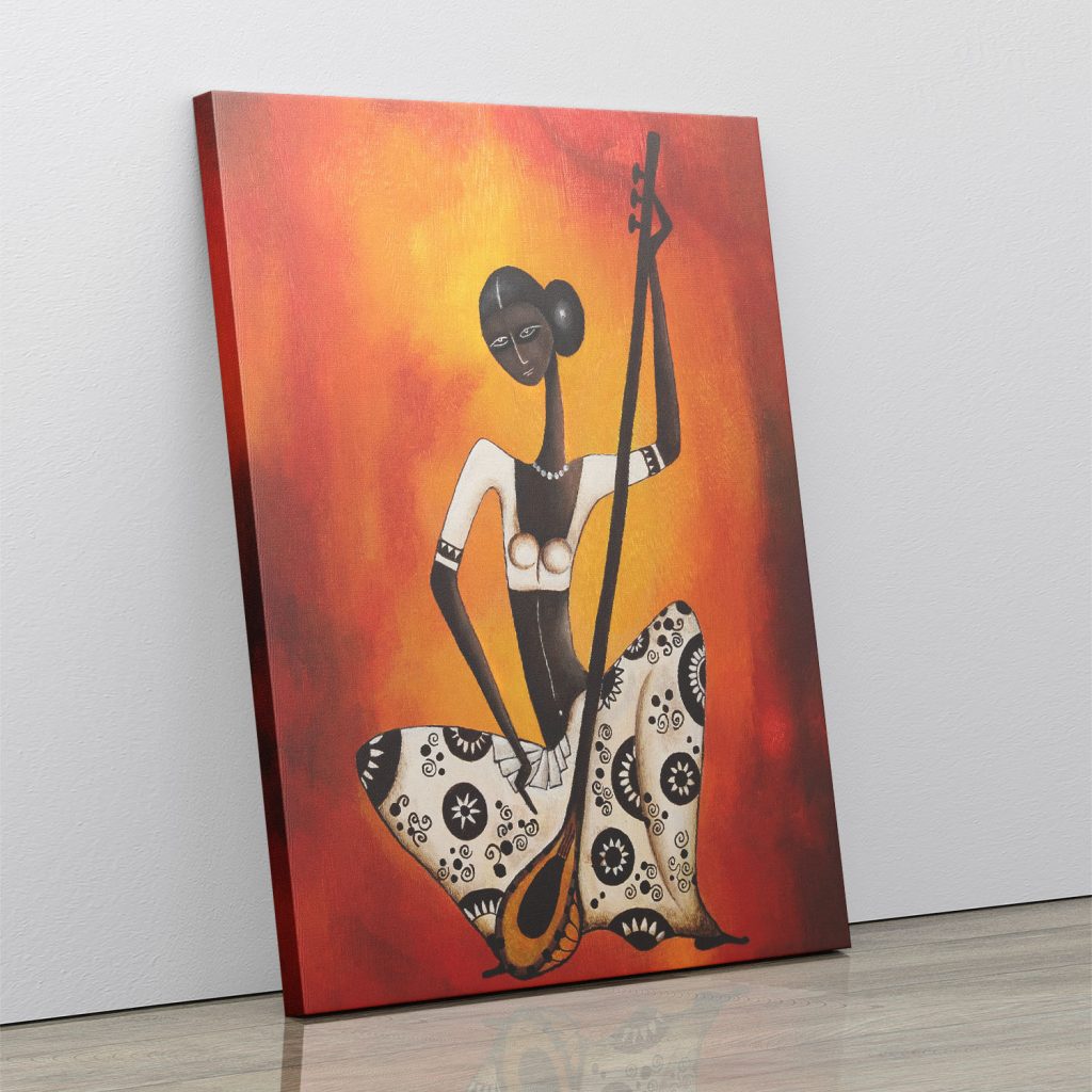 Elegant Sitar Player - Wall Art, Hanging Wall Decor, Home Decor ...