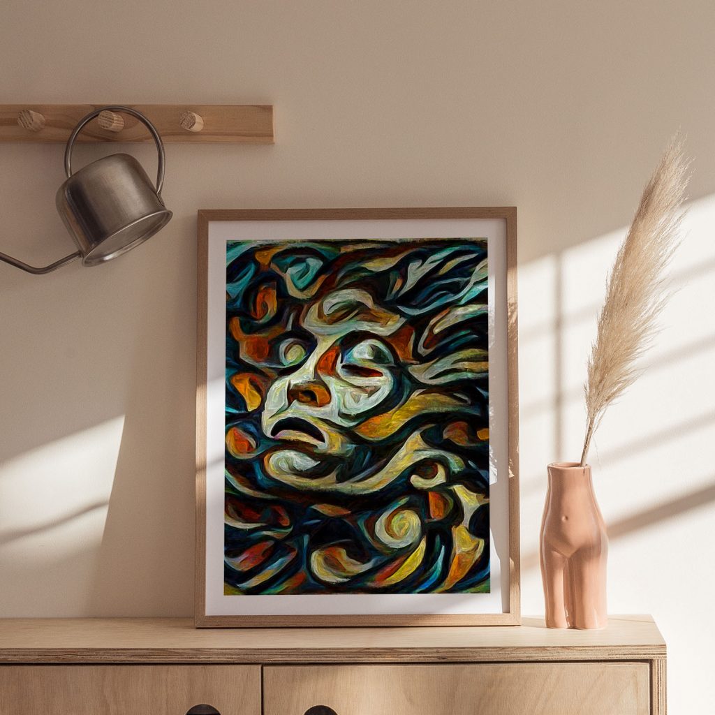 Abstract modern florid face painting - Wall Art - 10+ Sizes, 50+ Frames ...