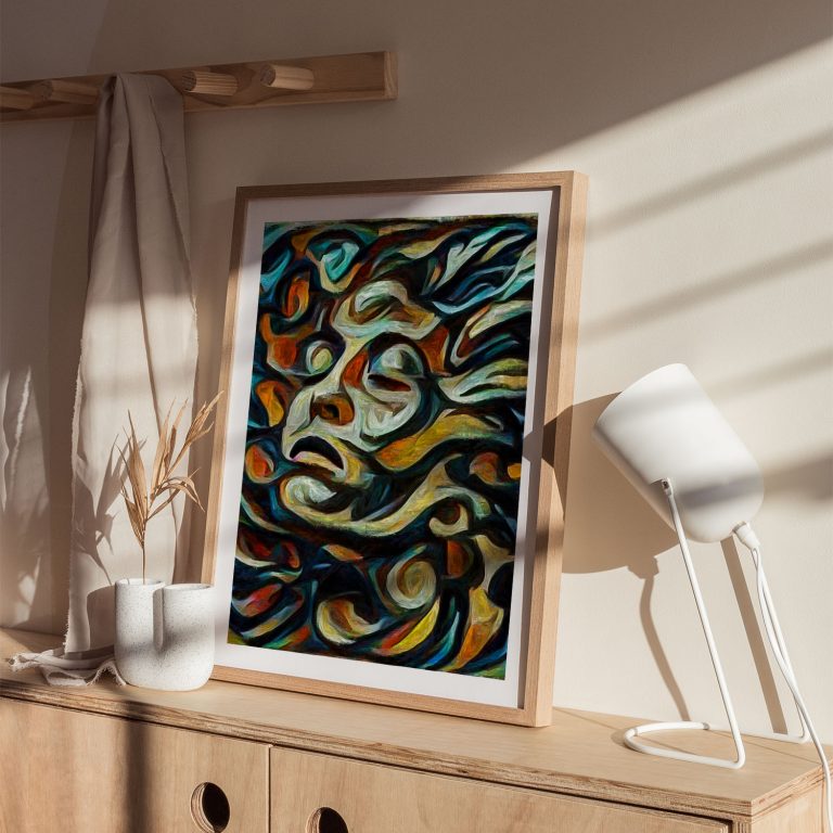 Abstract modern florid face painting - Wall Art - 10+ Sizes, 50+ Frames ...