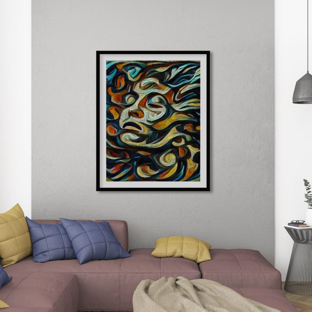 Abstract modern florid face painting - Wall Art - 10+ Sizes, 50+ Frames ...