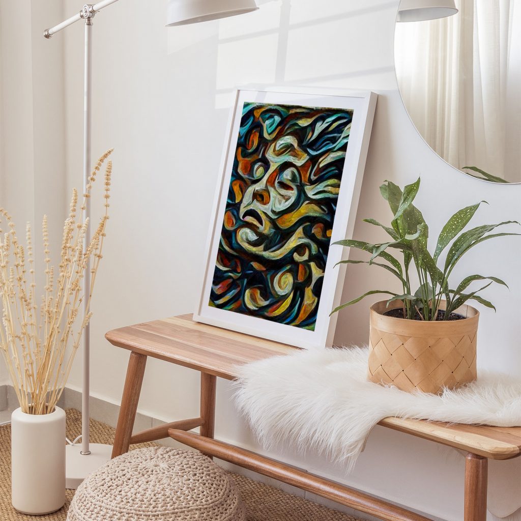 Abstract modern florid face painting - Wall Art - 10+ Sizes, 50+ Frames ...