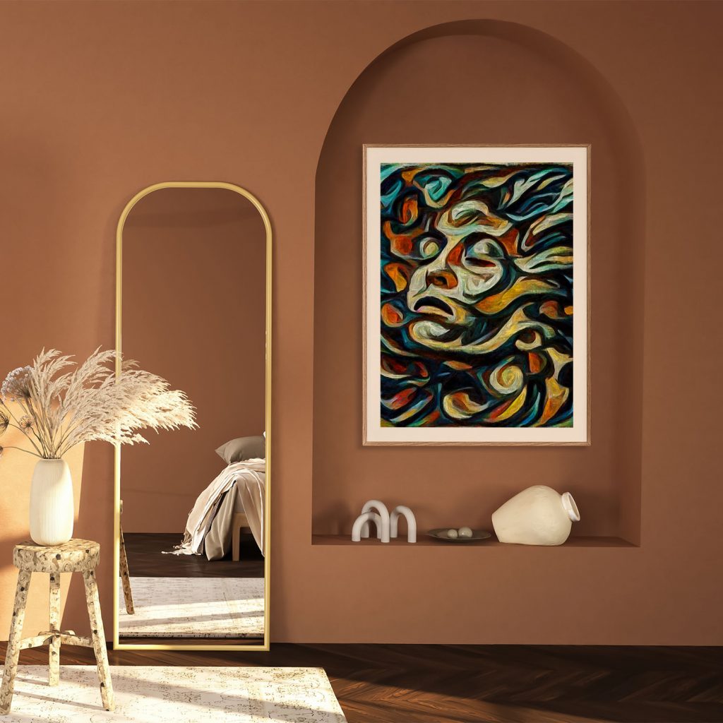 Abstract modern florid face painting - Wall Art - 10+ Sizes, 50+ Frames ...