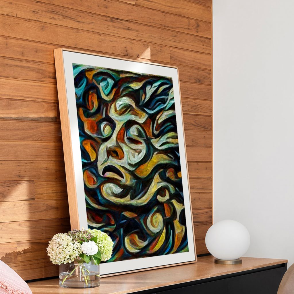 Abstract modern florid face painting - Wall Art - 10+ Sizes, 50+ Frames ...