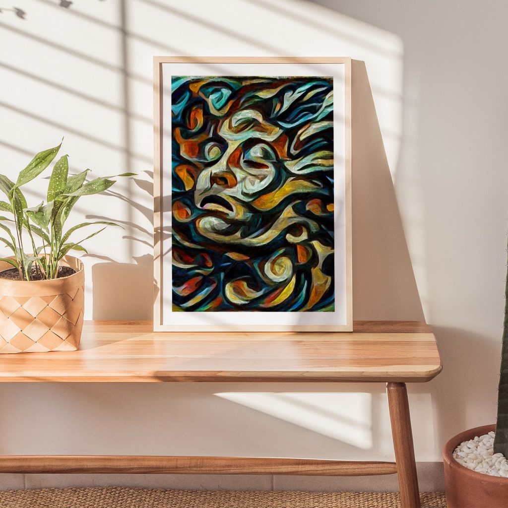 Abstract modern florid face painting - Wall Art - 10+ Sizes, 50+ Frames ...