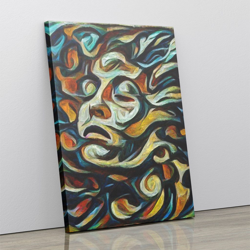 Abstract modern florid face painting - Wall Art - 10+ Sizes, 50+ Frames ...