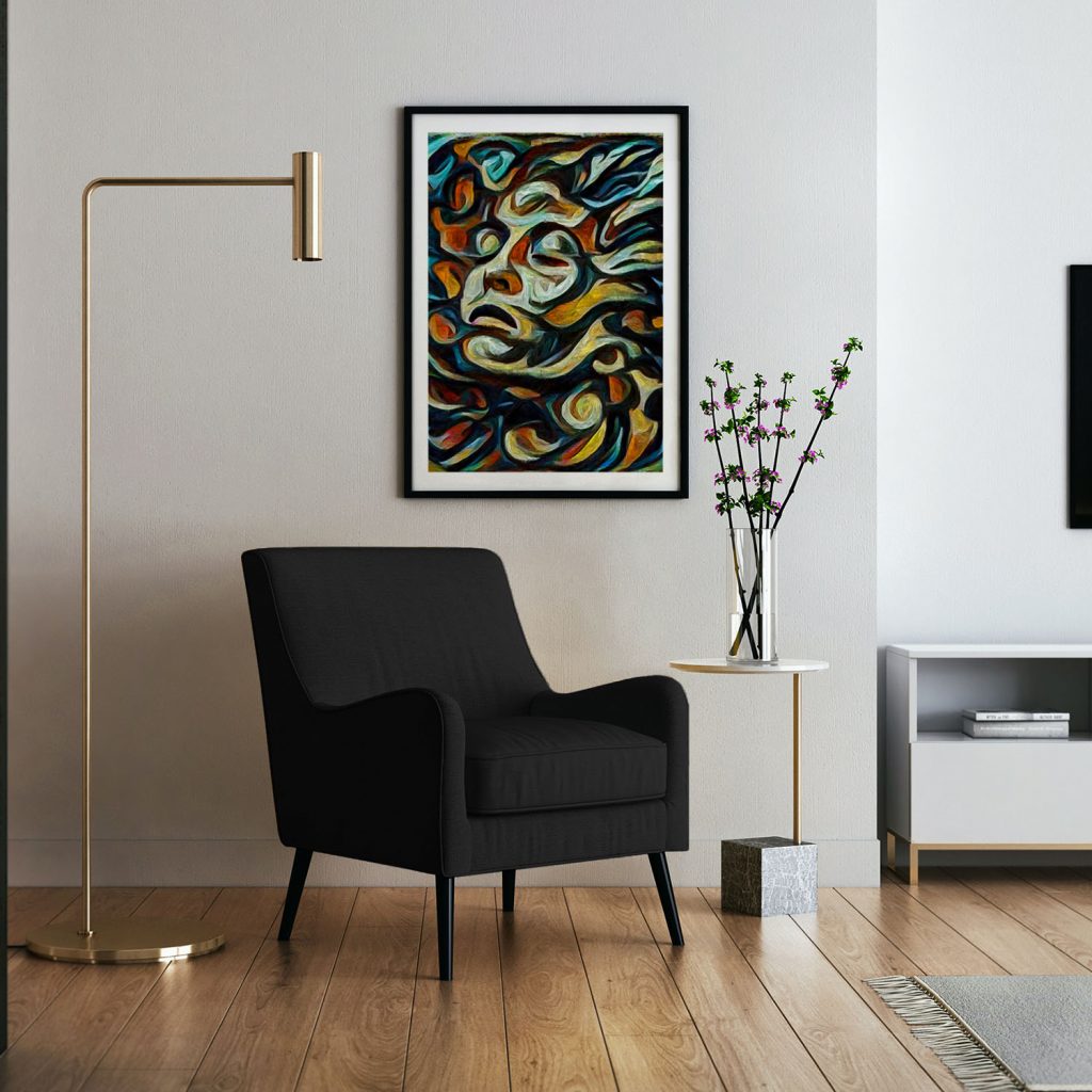 Abstract modern florid face painting - Wall Art - 10+ Sizes, 50+ Frames ...