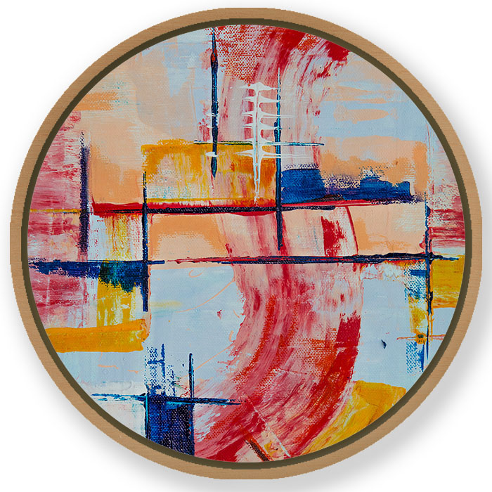 Contemporary Abstract Art #042 - Circular Wooden Frames - Wall Art ...