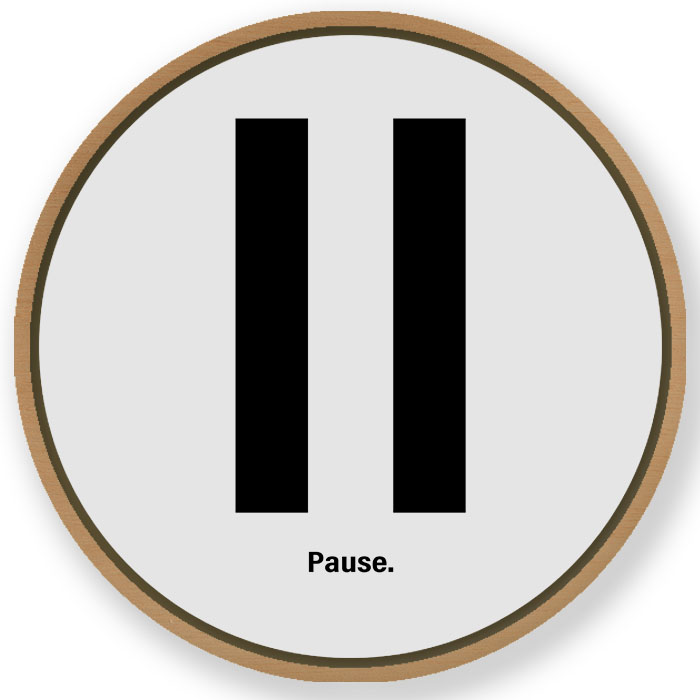 Pause - Minimalistic - Circular Wooden Frames - Wall Art, Hanging Wall ...