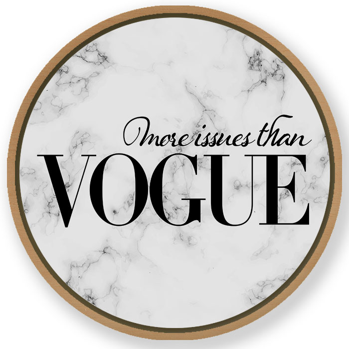 Vogue - quotes, fashion - Circular Wooden Frames - Wall Art, Hanging ...