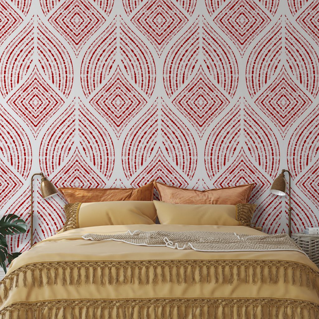 My lovely red curtain - Wall Mural, PVC free Wall Covering - Non Toxic ...