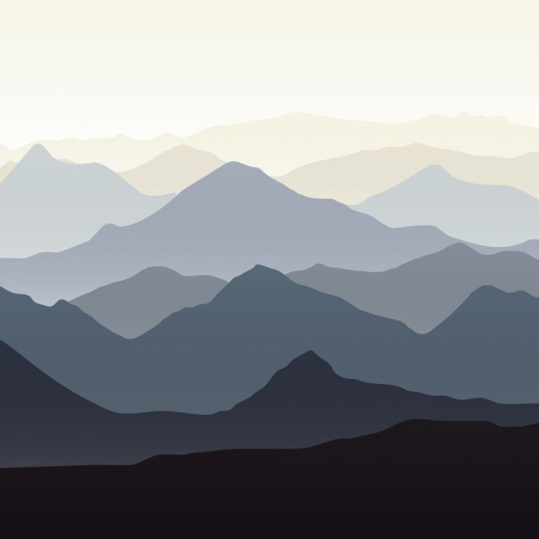 Mountains Changing Color - Wall Mural, PVC free Wall Covering - Non ...