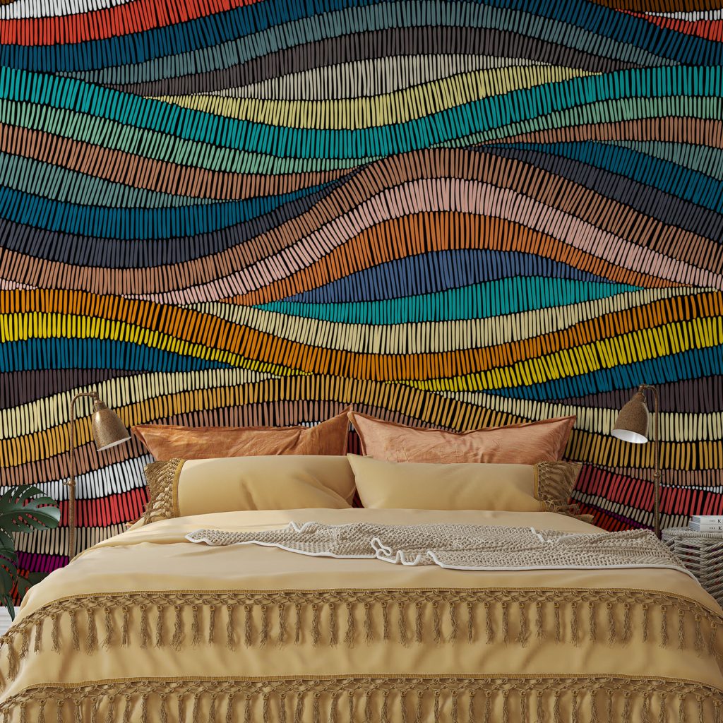 Rushing Colored Strings - Wall Mural, PVC free Wall Covering - Non ...
