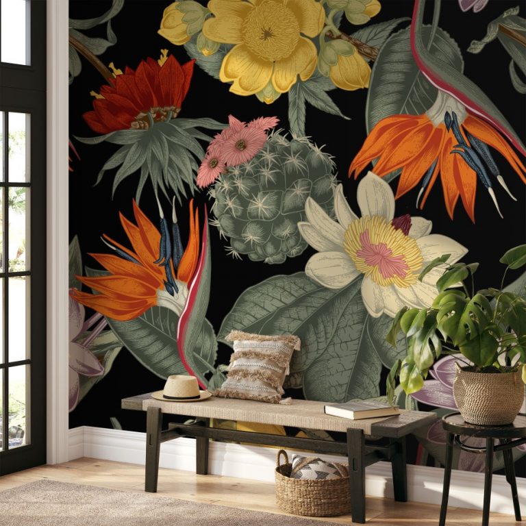 Wild Flowers - Wall Mural, PVC free Wall Covering - Non Toxic Wall ...