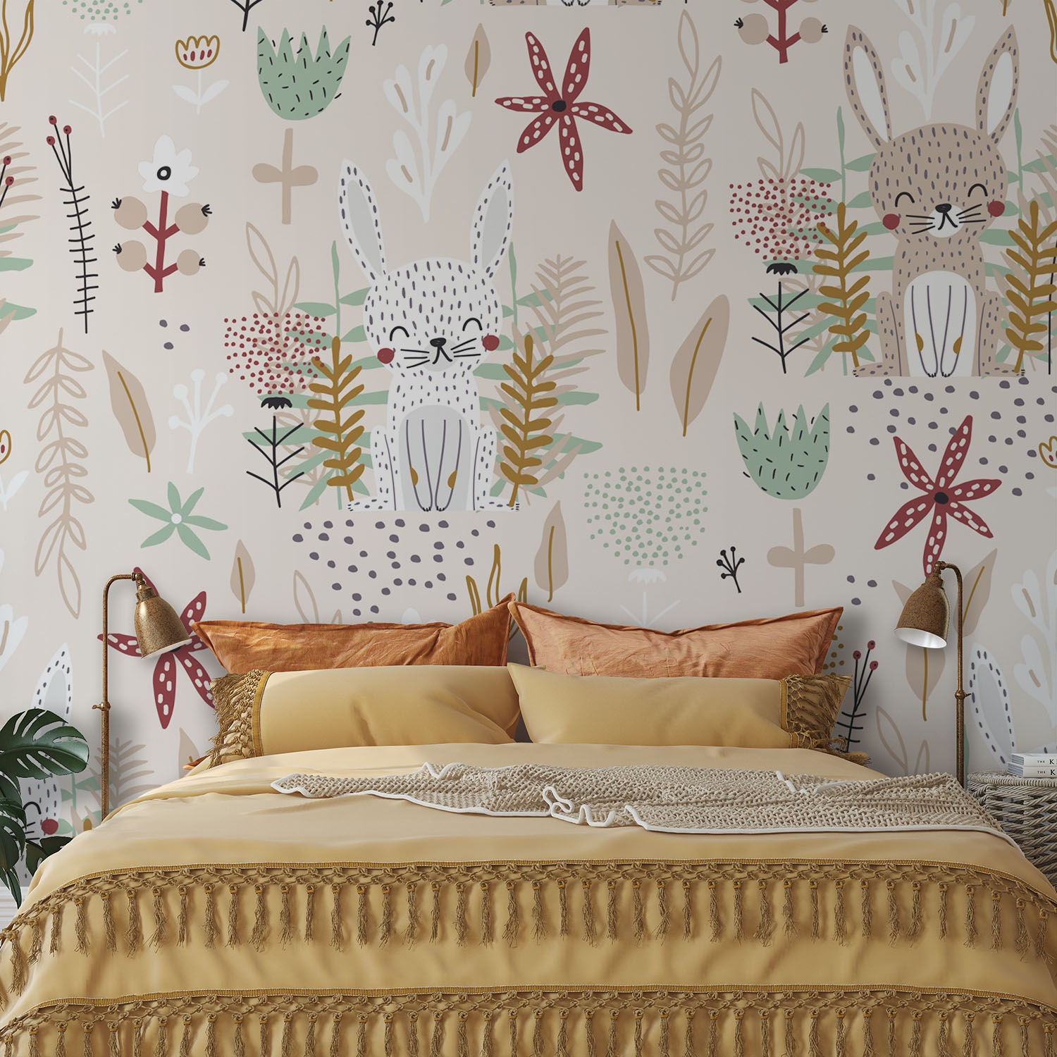 Spotted A Spot Bunny - Wall Mural, PVC free Wall Covering - Non Toxic ...