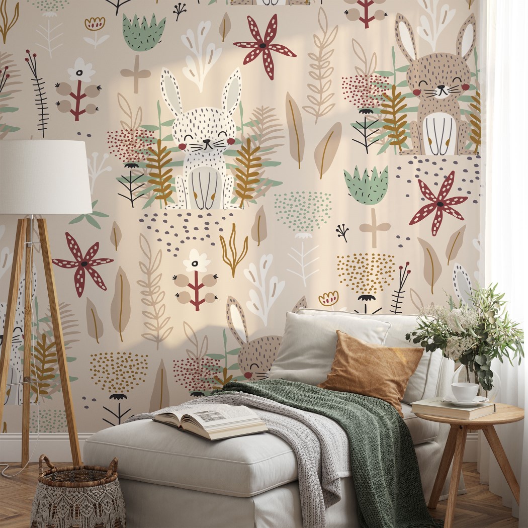 Spotted A Spot Bunny - Wall Mural, PVC free Wall Covering - Non Toxic ...