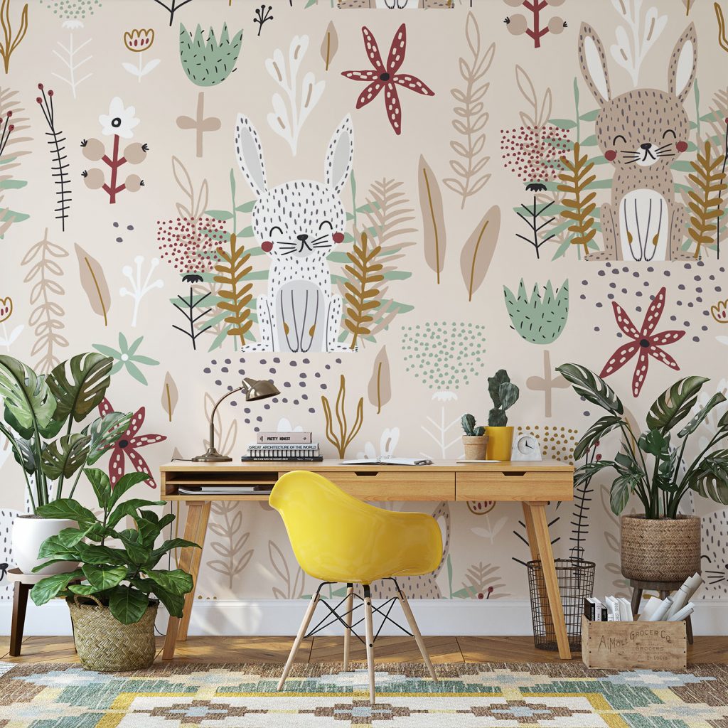 Spotted A Spot Bunny - Wall Mural, PVC free Wall Covering - Non Toxic ...