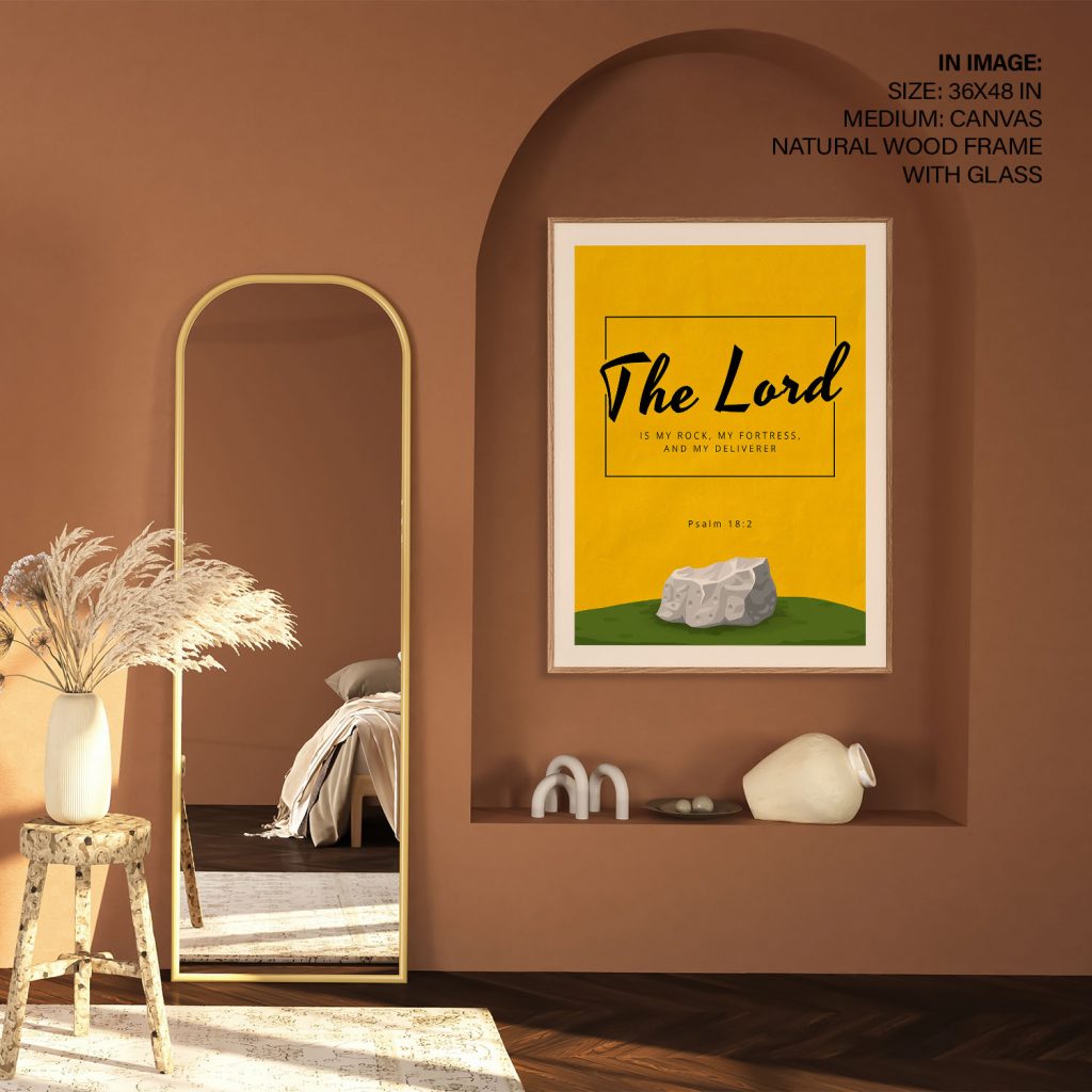 The lord is my rock ,my fortress ,and my deliverer Bible Verse Wall Art ...