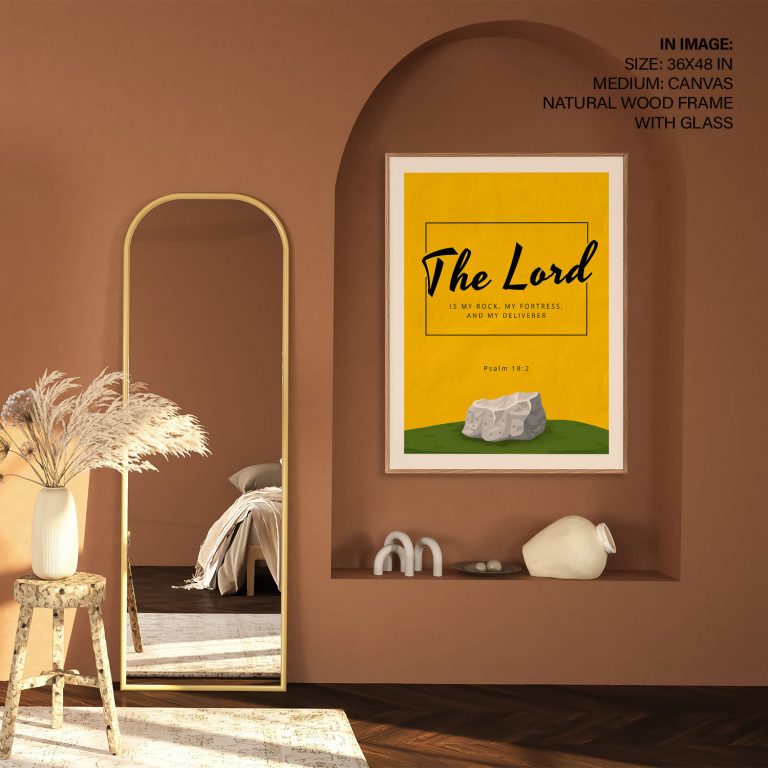 The lord is my rock ,my fortress ,and my deliverer Bible Verse Wall Art ...