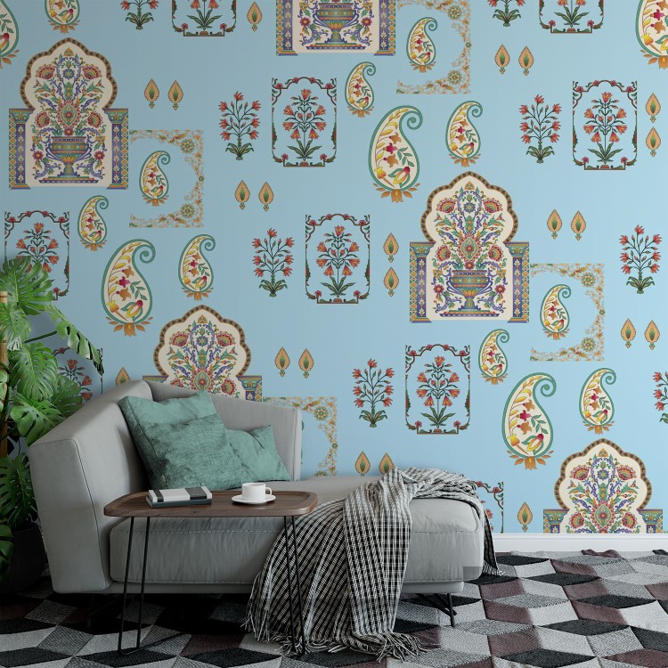 Motif flowers pattern - Non Toxic Wall Paper Decor, Home & Office Decor ...