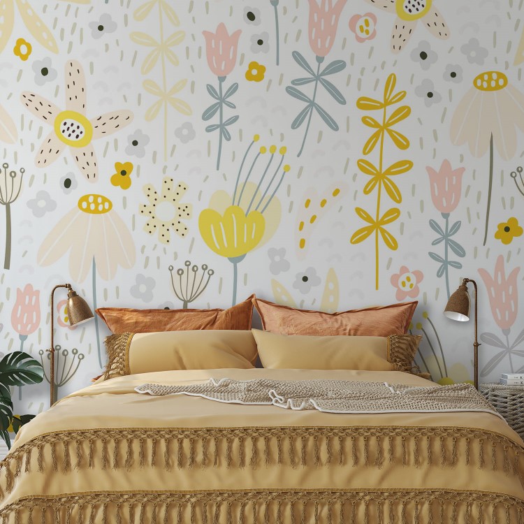 Nursery wild flowers mural - Non Toxic Wall Paper Decor, Home & Office ...