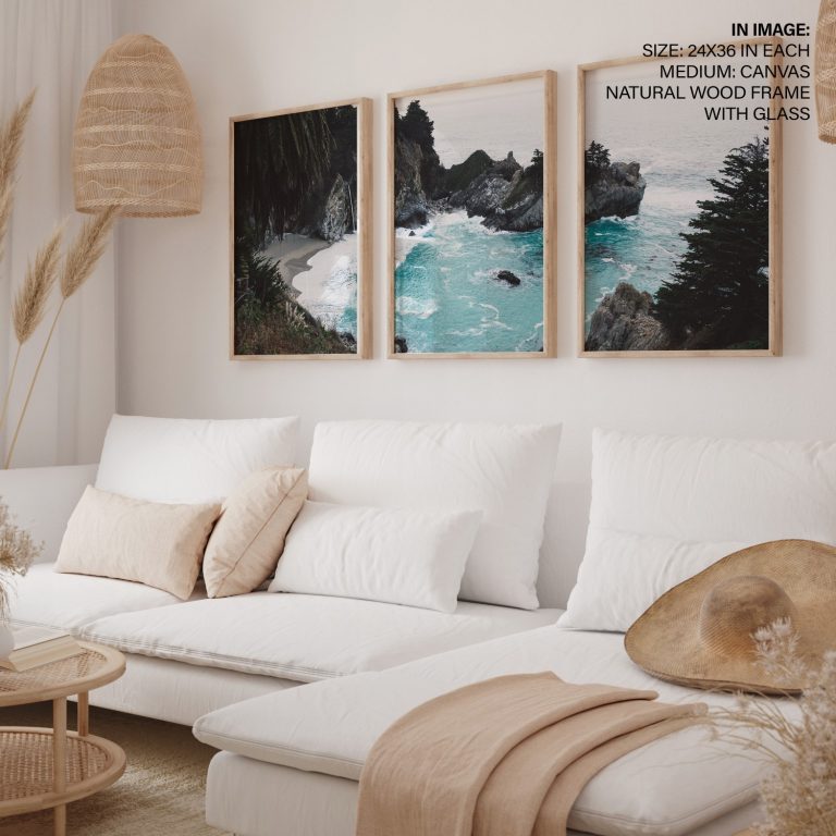 Coastal Photography Framed Wall Art (Set of 3), Nature Art, Tropical ...