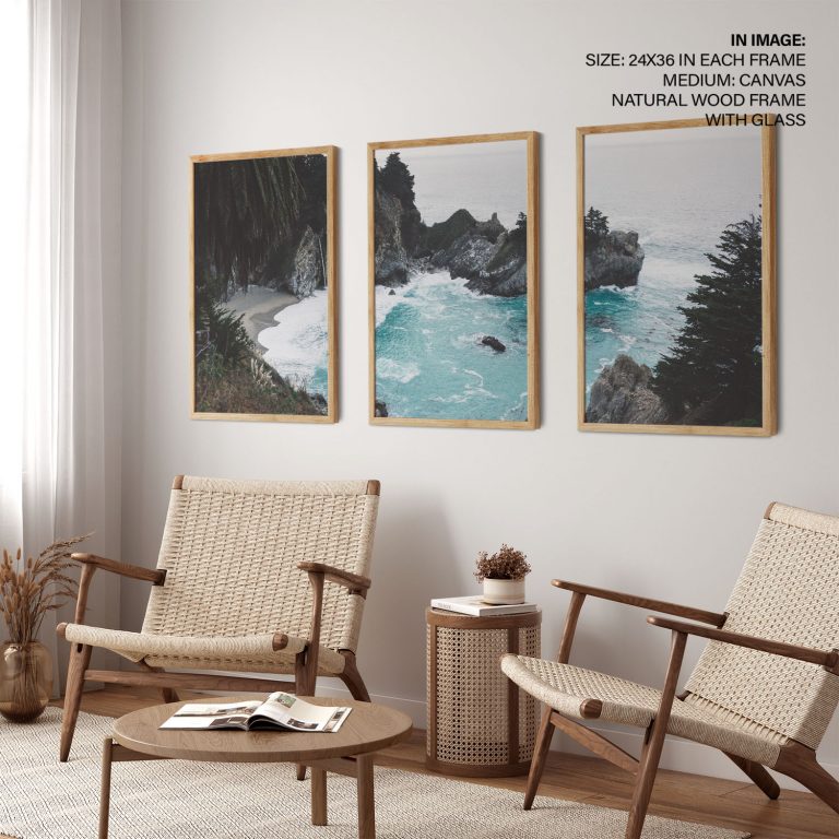 Coastal Photography Framed Wall Art (Set of 3), Nature Art, Tropical ...