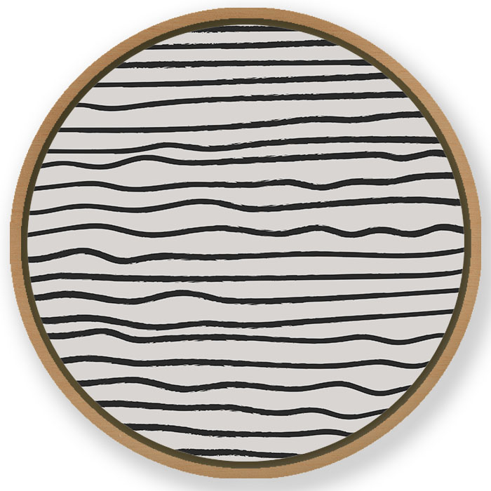 Modern aesthetic abstract - Circular Wooden Frame - Wall Art, Hanging ...