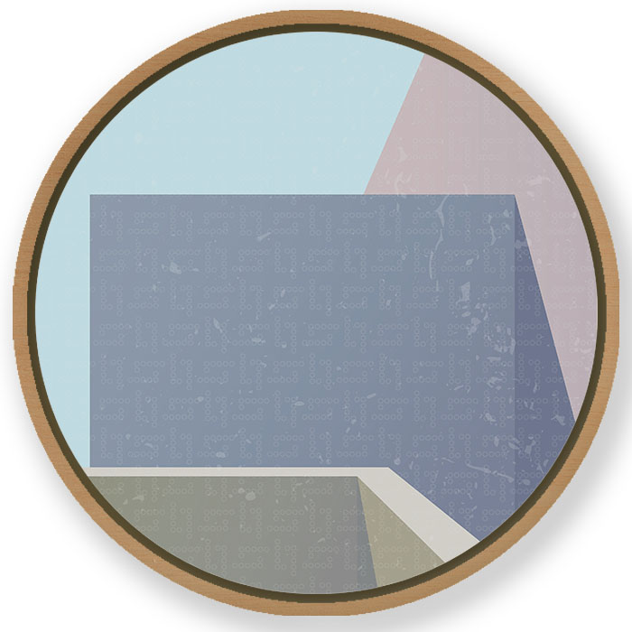 Modern mid century architecture #512 - Circular Wooden Frame - Wall Art ...