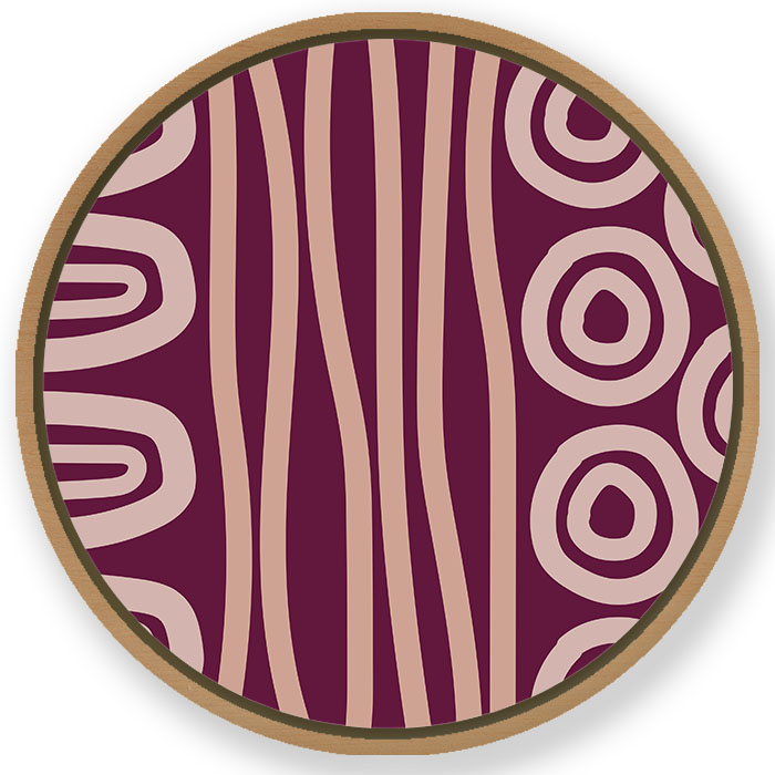 Elementary aesthetic abstract #210 - Circular Wooden Frame - Wall Art ...