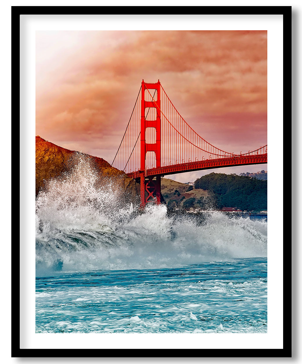 Golden Gate Bridge 2 - Wall Art Decor, Framed Painting, Home Decor ...