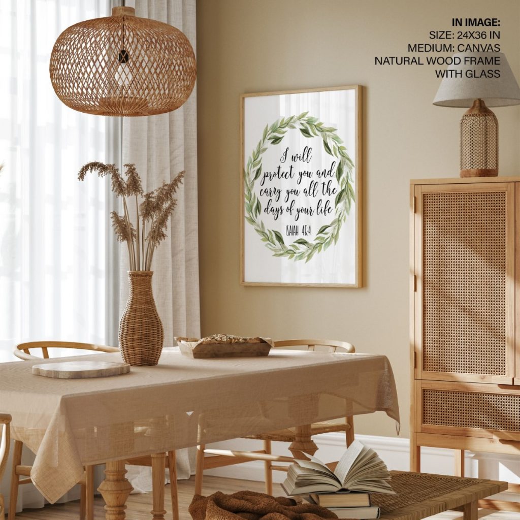 Scripture Framed Art Isaiah 46:4 Wall Decor Bible quote Framed Art ...