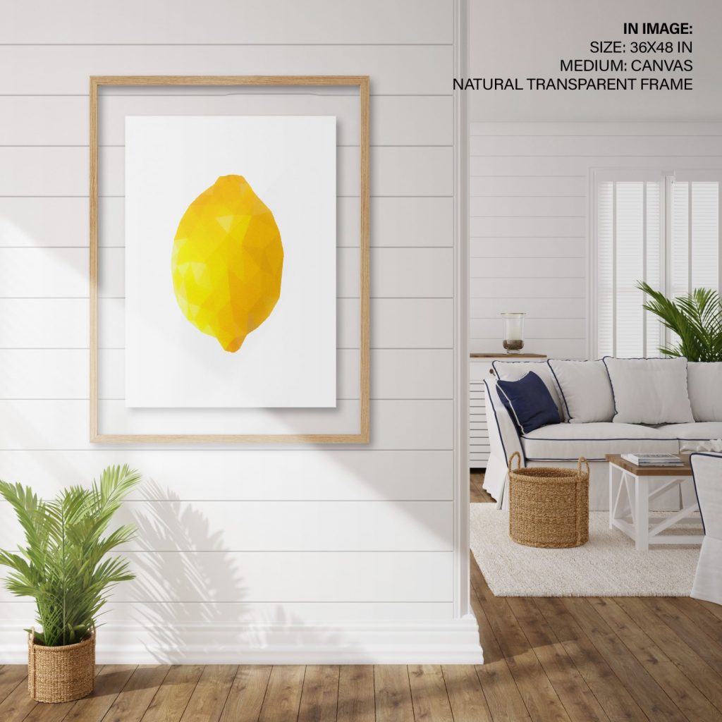 Fruit Poster Lemon framed art Kitchen Decor Abstract Lemon Poster ...