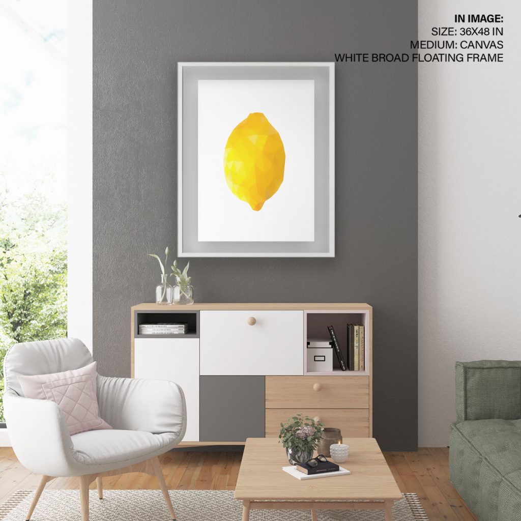 Fruit Poster Lemon framed art Kitchen Decor Abstract Lemon Poster ...