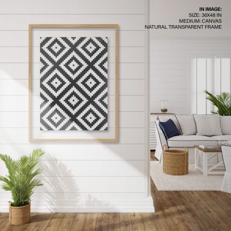 Aztec Pattern Print, Black and White Print, South Western Wall Art ...