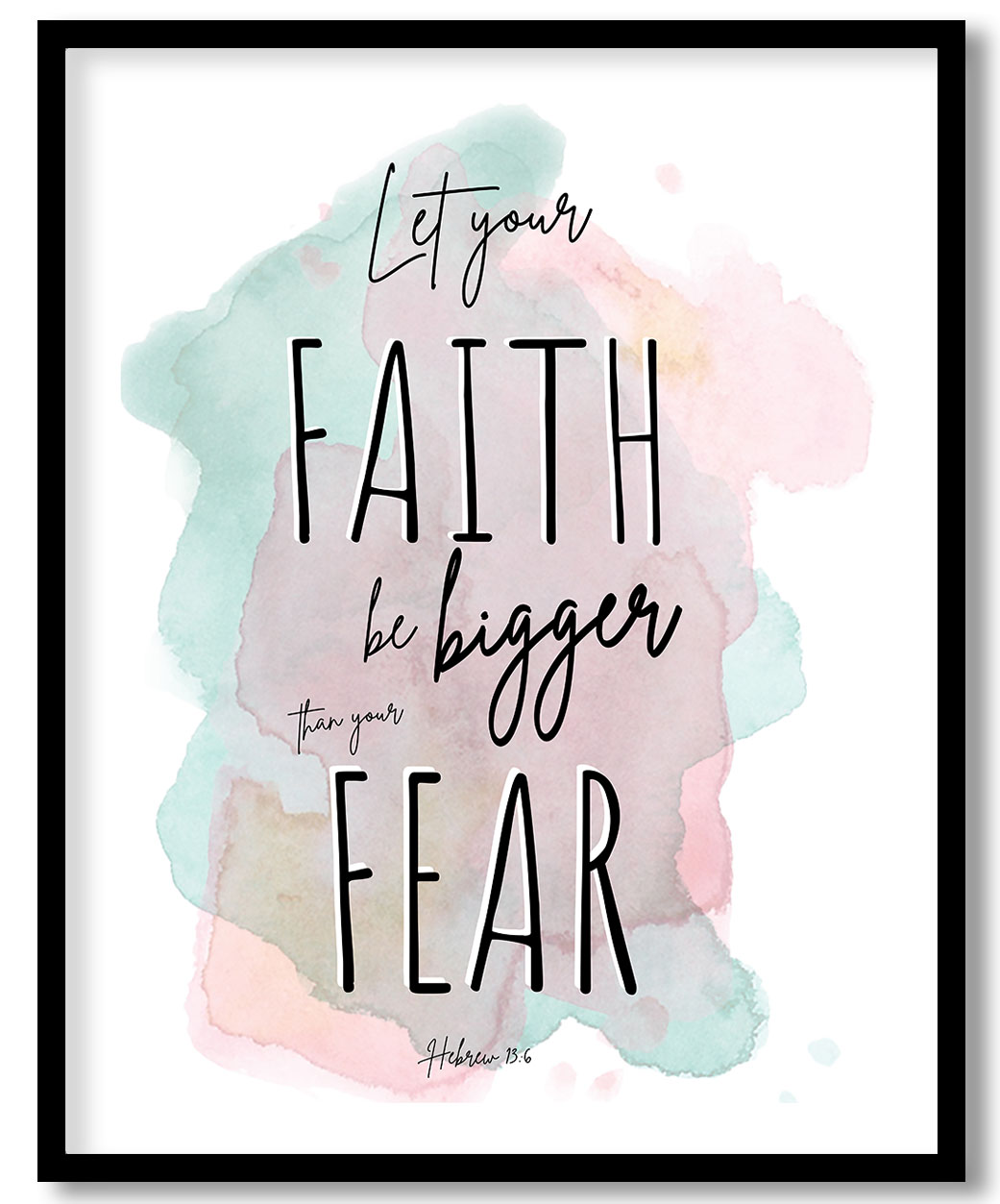 Bible Verse Wall Decor, Hebrews 136 Let your Faith be bigger than your ...