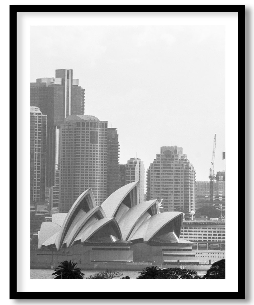 Sydney opera house black and white - Wall Art Decor, Framed Painting ...