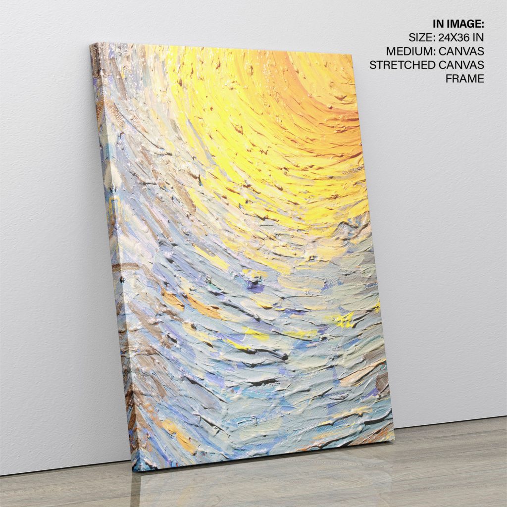 Abstract yellow sun sky landscape - BestOfBharat