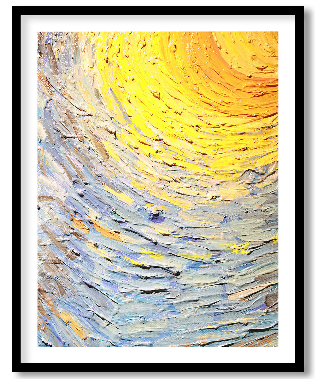 Abstract yellow sun sky landscape - BestOfBharat