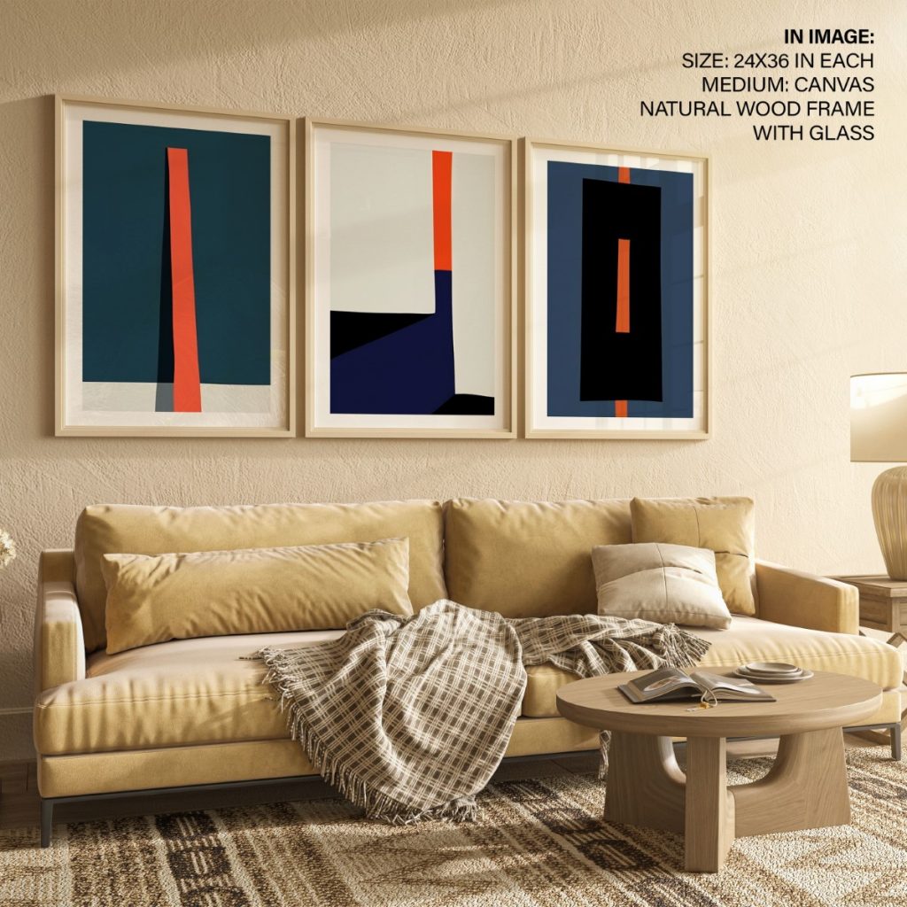 Set of 3 colorful abstract - Wall Art, Hanging Wall Decor, Home Decor ...