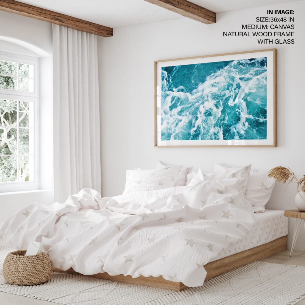 Ocean Water Print, Beach Decor Wall Art, Waves, framed art Large Poster ...