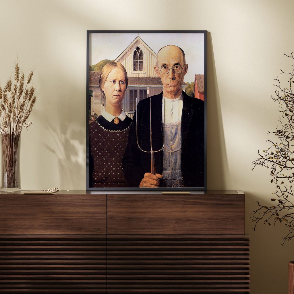 American gothic by Grant wood (1930) - Wall Art - 10+ Sizes, 50+ Frames ...