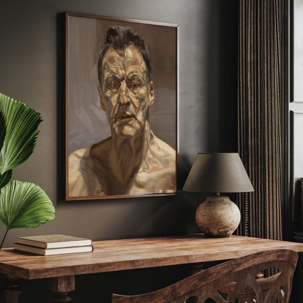 Reflection self portrait by Lucian Freud (1985) - Wall Art, Hanging ...