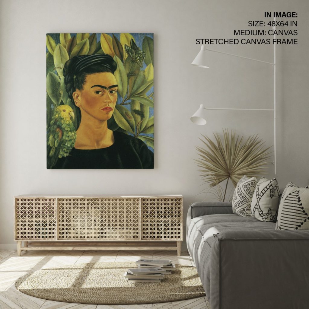 Self portrait with bonito by Frida Kahlo (1941) - Wall Art, Hanging ...