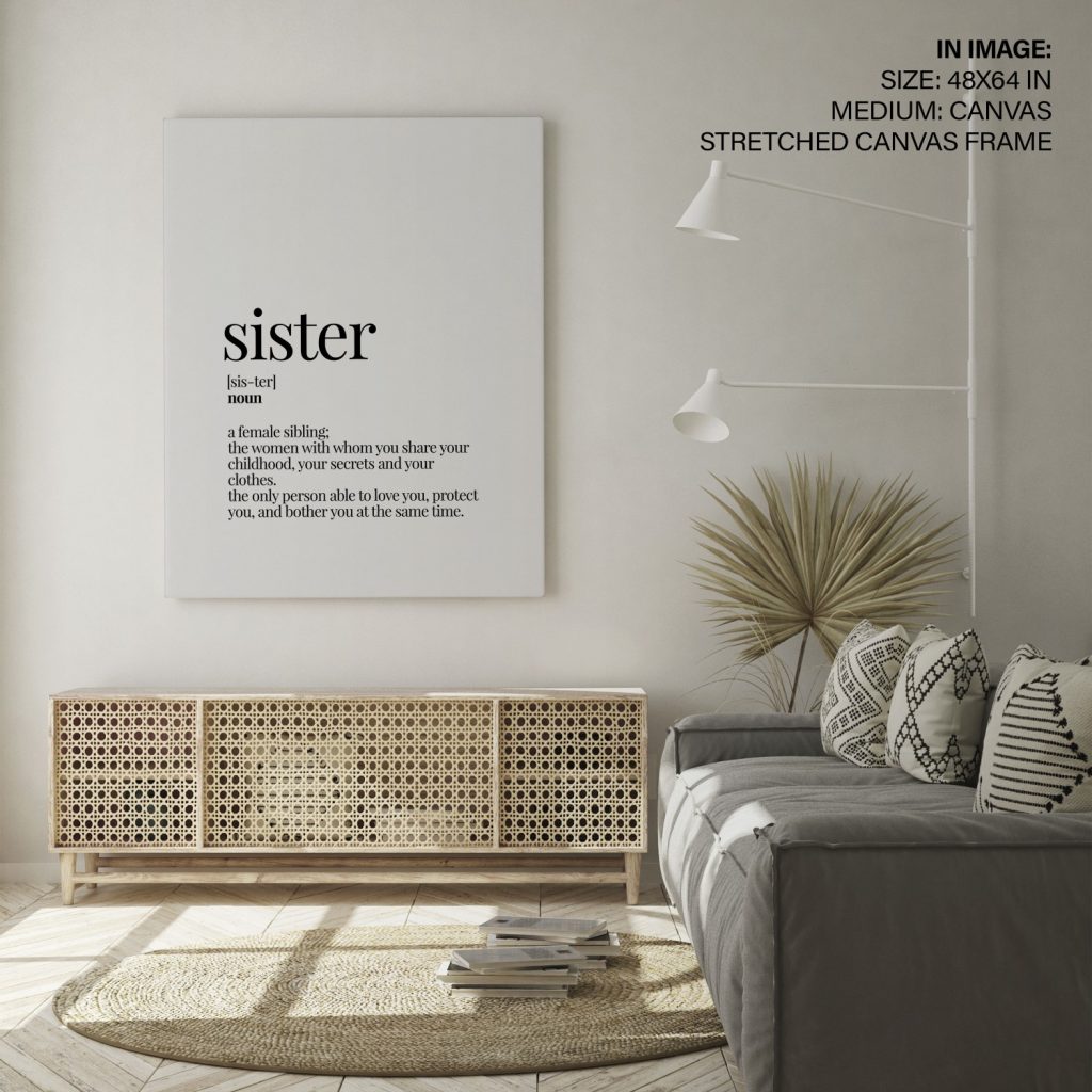 Sister - Funny Dictionary Definition - Family series - Wall Decor ...