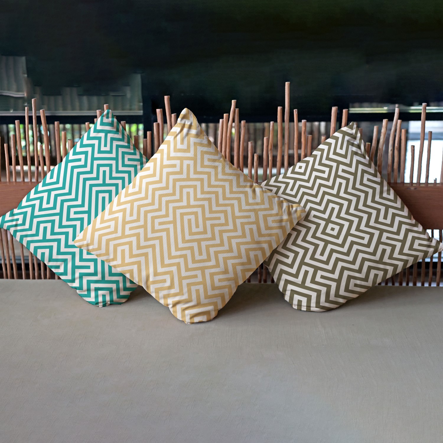 Throw Pillow Cushion Covers - Set of 3 spatial minimal cushion covers ...