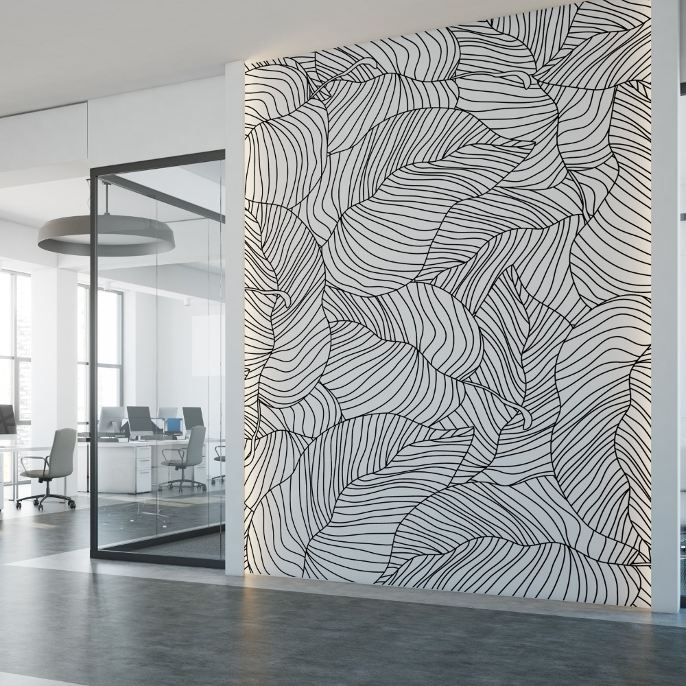 Line botanic pattern - Non Toxic Wall Paper Decor, Home & Office Decor ...