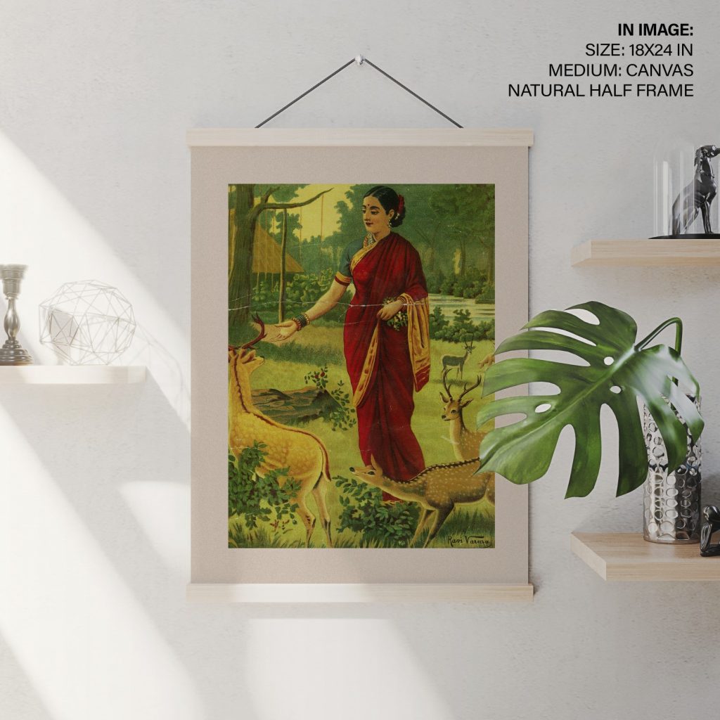 Sita and the golden deer or sita suvarna mrig by Raja Ravi Varma (1900 ...